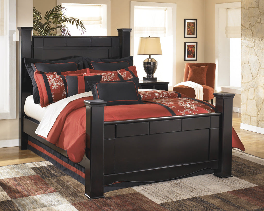 Black 4 poster queen bed store